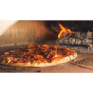 ALFA FX4PIZ-LRAM 4 Pizze Outdoor Stainless Steel Wood Fired Pizza Oven, Red