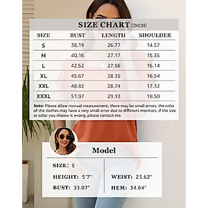 Womens Shirts Square Neck Ruffle Short Sleeve Summer Tops Orange