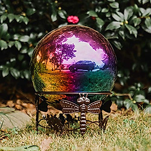 Topadorn Gazing Ball Stand Garden Hardware Metal Stand for 10-Inch or 12-Inch Gazing Globes