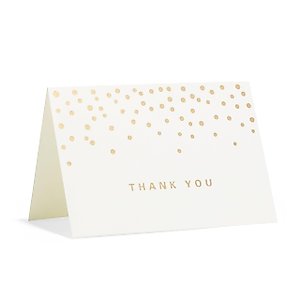 50 PCS Thank You Cards with Gold Foil Dots, 3.5" x 5", Thank You Notes, Ivory Thank You Cards With Envelopes for Wedding, Business, Baby Shower, Small Business, Funeral, Graduation.