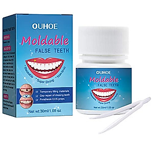 30 ml Tooth Repair Kit, Temporary Teeth Replacement Kit - Moldable Thermal Fitting Beads for Filling Fix Missing and Broken Tooth or Adhesive Denture Fake Teeth
