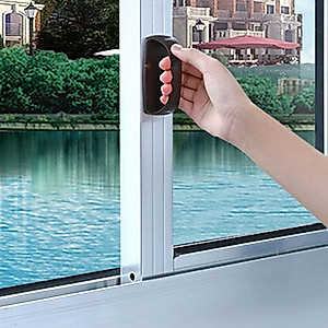 Meikakka Self-Stick Instant Cabinet Handle Pulls Drawer Pull Helper with Adhesive Sliding Door Handle Stick On Handle for Glass Windows Wardrobes(White) 2Pcs