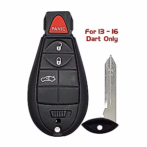 Lot of 1x New Replacement Keyless Entry Remote Key Fob Compatible with & Fit For 2013-2016 DODGE DART