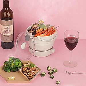 Drizzle Foldable Electric Hot Pot Cooker Travel Pot - Dual Voltage 100V-240V Cooking - Food Grade Silicone Cookerware Boiling Water Steamer - Camping Office Hotel Noodle Porridge Soup