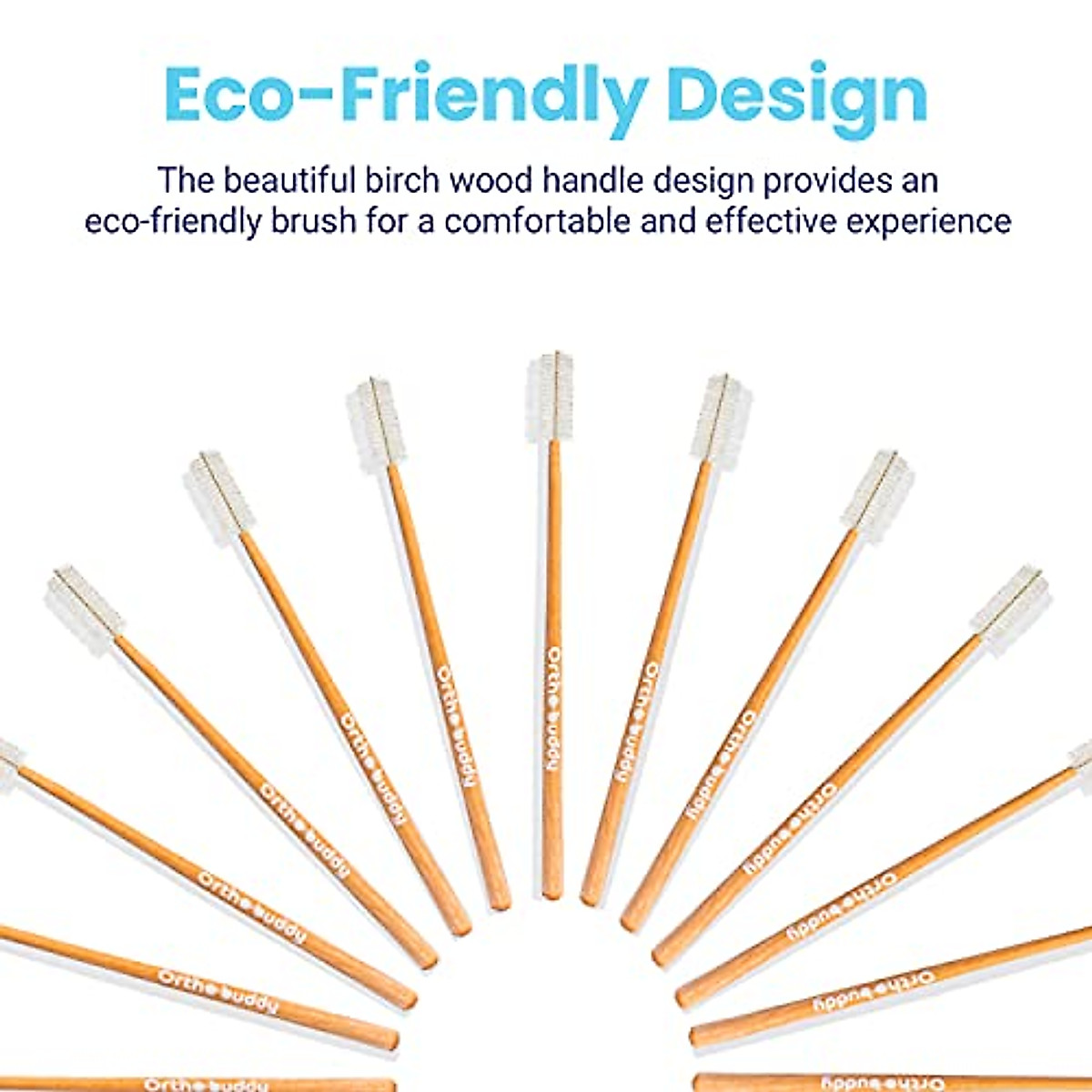 Ortho-buddy Orthodontic Toothbrush for Braces, Nylon Bristle Toothbrush for Teens & Adults with Braces, Brackets, and Wires for Regular & Interdental Cleaning of Teeth & Gums - Brown, Pack of 1