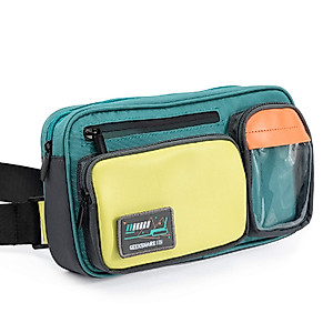 Geekshare Large Capacity Multifunctional Switch/Switch OLED Travel Carrying Case-Color Contrast Laser Messenger Bag Compatible with Nintendo Switch-Portable Storage Bag for Switch & Game Accessories