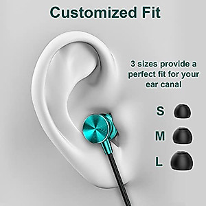 USB C Earphone for Google Pixel 7 Pro 6 6A,Type C Headphones in Ear Wired Earbuds Magnetic Noise Canceling Headset Microphone for iPad 10 Pro Samsung Galaxy S23 S22 Ultra S21 FE S20 Oneplus 10T Green