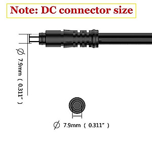 DC8MM-10Ft PolyEnergy 10Ft 8mm Extension Cable 8mm DC Power Plug Compatible with GZ Jakery Solar Generator Portable Power Station and Boulder 100 Solar Panel 14Gauge Cord…