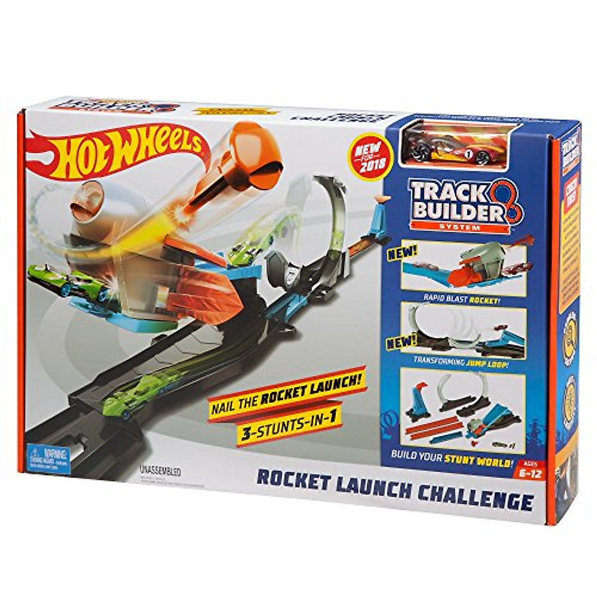 Hot Wheels Track Builder Rocket Launch Challenge playset