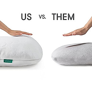 Newton Baby Premium Pregnancy Maternity Pillow with Organic Cotton, 50% More Memory Foam and Fiber Clusters in The Core for Complete Support, U-Shaped with Removable Washable Cover
