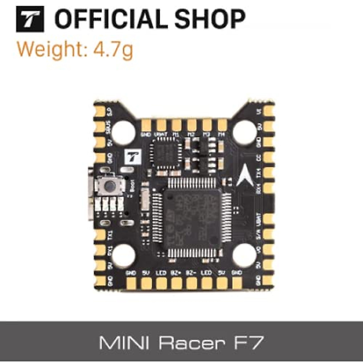 T-MOTOR Mini Racer F7 Flight Controller FC 3-6S 20x20 Mini Flight Controller for RC Racing Drone FPV Drone