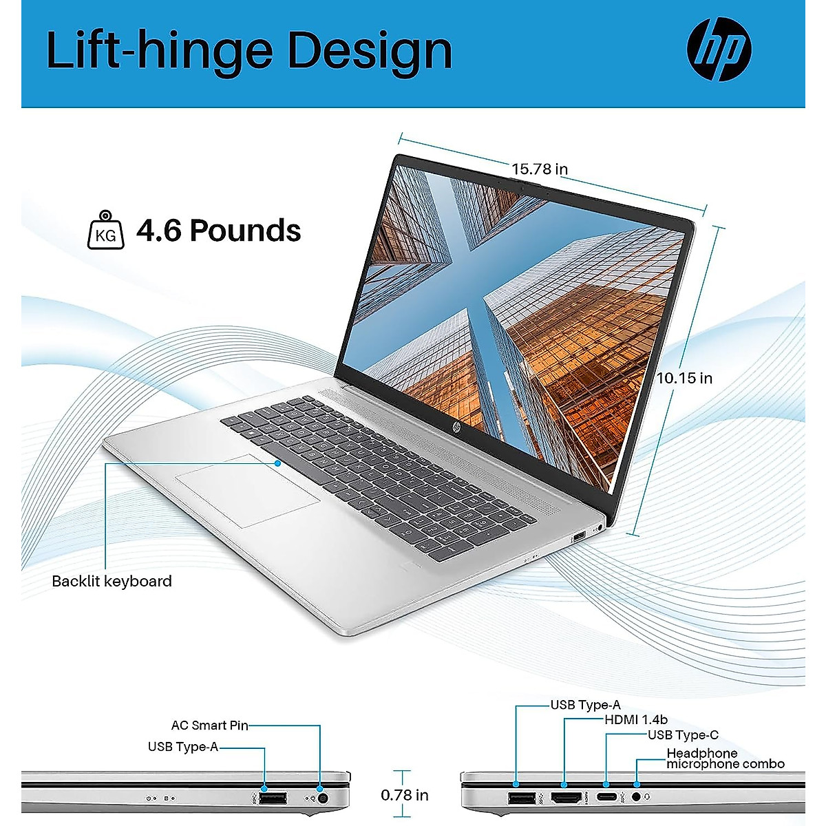 HP Flagship 17.3 FHD Business Laptop, 10-core Intel i5-1335U (Beat i7-1255U) Up to 4.6GHz, 32GB RAM, 1TB NVMe SSD, Backlit Keyboard, Iris Xe Graphics, Wi-Fi 6, Bluetooth 5.3, Win 11 W/GM Accessory