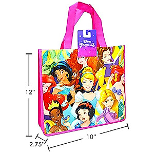 Disney Princess Tote Bags Bundle - 2 Pack Disney Princess Reusable Tote And Drawstring Bags | Disney Princess Bags for Women Kids (Disney Princess Tote Bags)