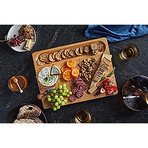Sonder Los Angeles, Made in USA, Large Thick Maple Wood Cutting Board for Kitchen with Juice Groove, Sorting Compartment, Charcuterie Wooden Board 17x13x1.5 in (Gift Box Included)