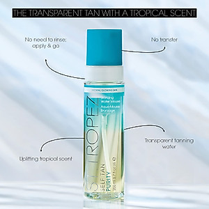 ST TROPEZ Self Tan Purity Bronzing Water Mousse, Clear Tanning Water Foam, Streak-Free Finish, Develops in 4-8 Hours, Vegan, Natural & Cruelty Free, 6.7 Fl Oz