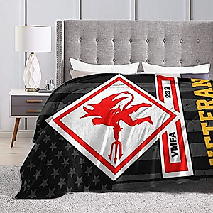 Vmfa-232 Throw Blanket Fleece Blanket Bed Sofas Warm Throw Blanket All Season Warm 80"X60"
