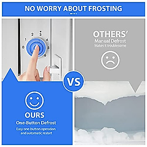 Upstreman 4.5 Cu.Ft Mini Fridge with Freezer, Single Door Small Refrigerator, Adjustable Thermostat, Low noise, Energy-efficient, Compact Refrigerator for Dorm, Office, Bedroom, Black-FR45