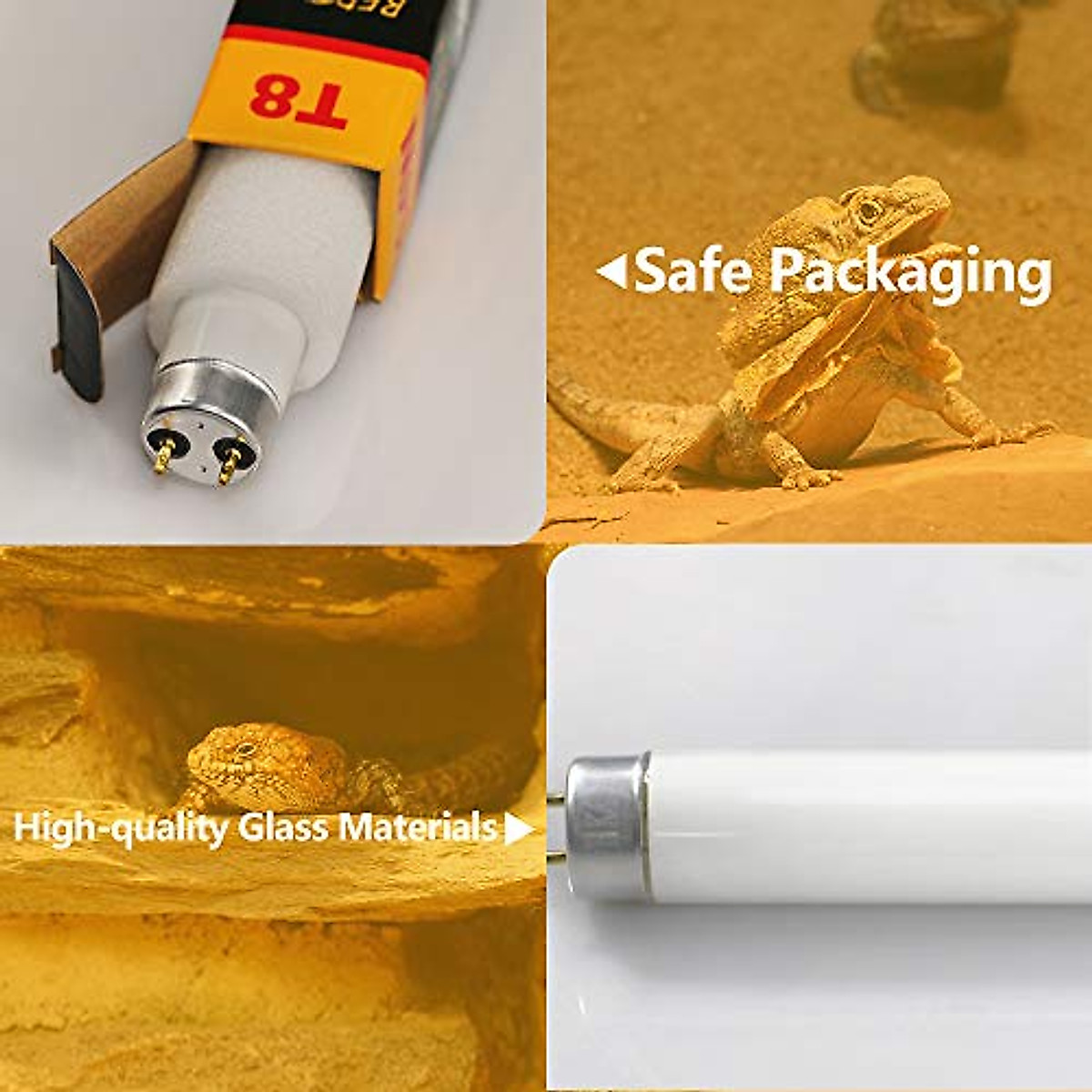 LUCKY HERP 24inch 18W T8 UVB 10.0 Reptile Light, UVA UVB Bulb, Fluorescent Lamp for Reptiles Amphibian