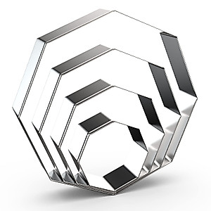 Octagon Cookie Cutters Geometric Shapes for Baking - Set of 4-5 Inch, 4 Inch, 3 Inch, 2 Inch - Stainless Steel