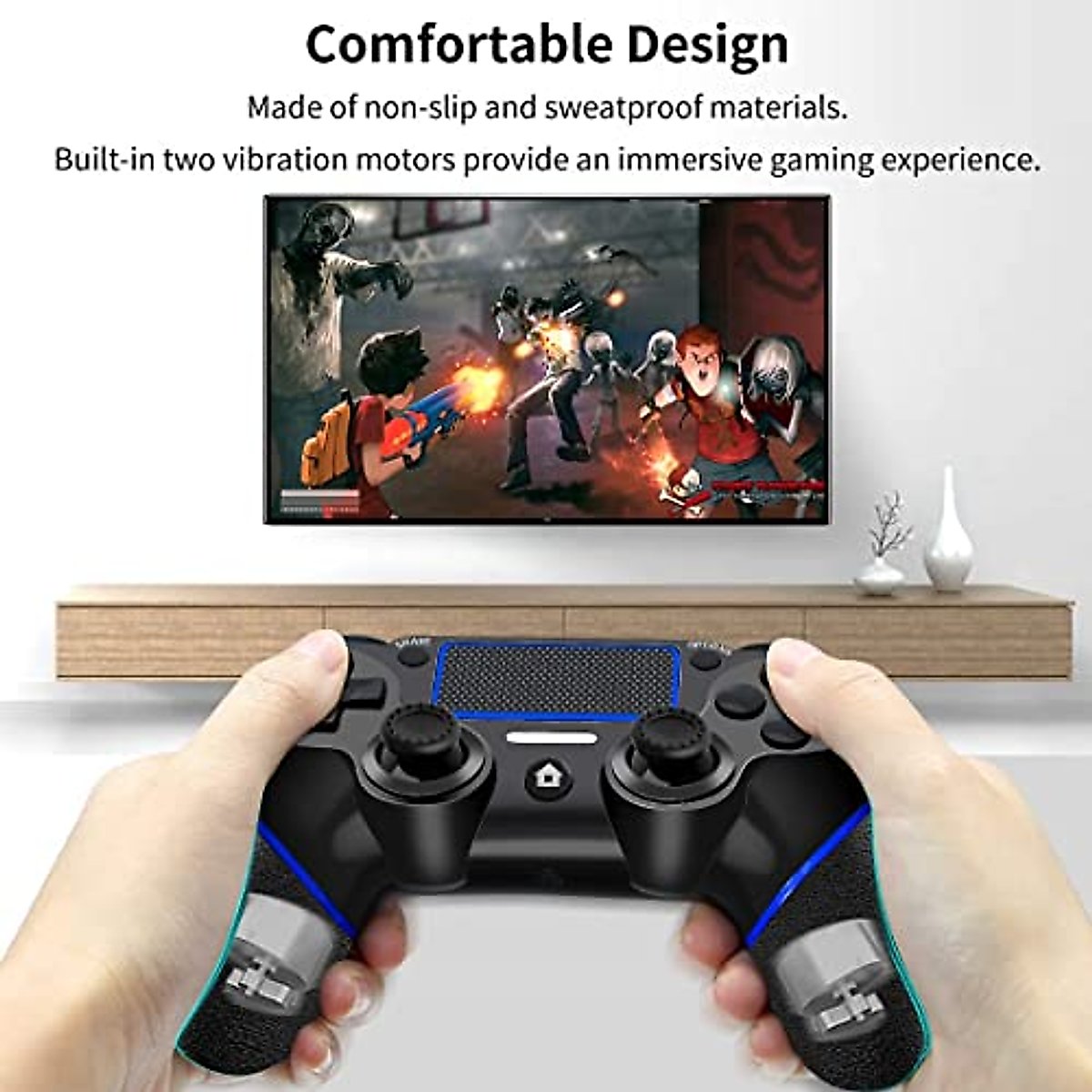 DIANVEN for PS4 Controller Wired for Playstation 4/Pro/Slim and PC Windows 10/8/7 with Double Vibration and Motion Motors for PS4 Wired Controller, Professional USB Controller for PS4 Remote