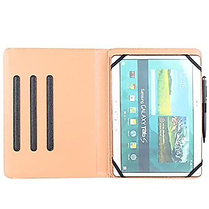 PHARRI 10 inch Tablet Case,10.1 inch Android Tablet case, Universal Tablet Case Cover, Adjustable Stand Cover for 9/10 /10.1/10.2/10.9/11 inch Tablets, Business Document Pocket Outside - Black