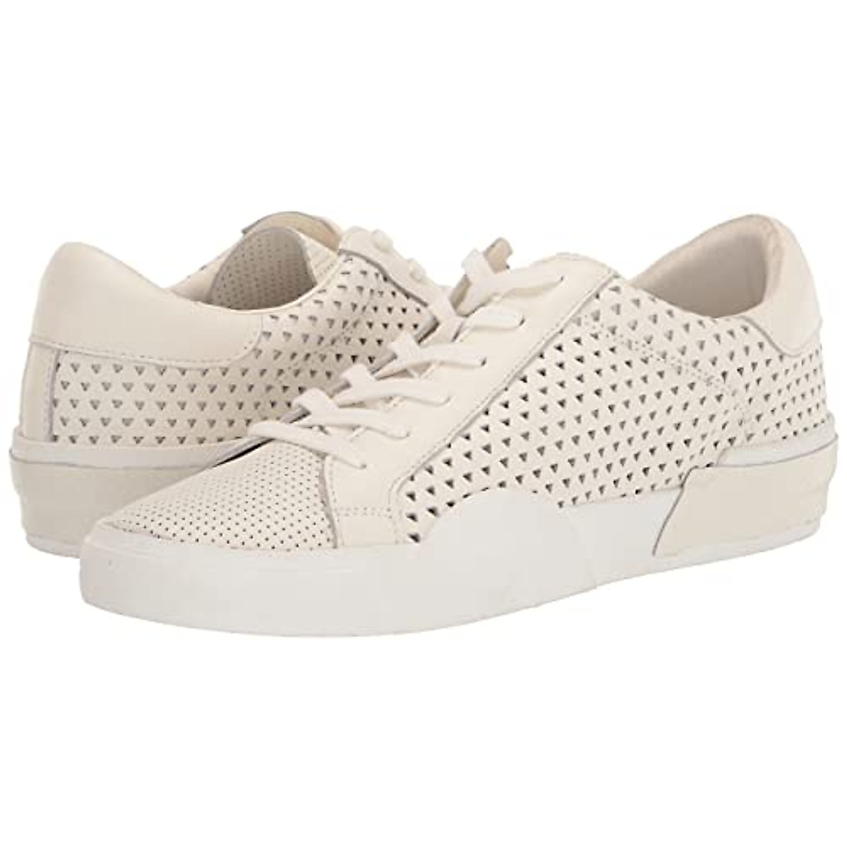 Dolce Vita Women's Zina PERF Sneaker, White Perforated Leather, 6.5
