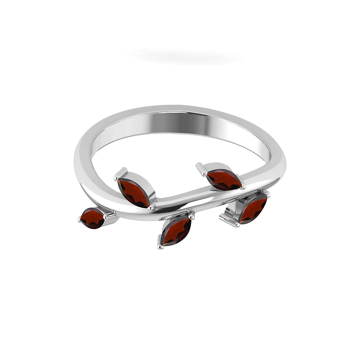 Shine Jewel 925 Sterling Silver Garnet Gemstone 925 Sterling Silver Wedding Anniversary Ring For Women (12)
