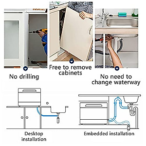 Portable Countertop Dishwasher, 3 Washing Programs Display Automatic Dishwashing with 9L Tank, 4 Programs,Steam& Air(Brown)