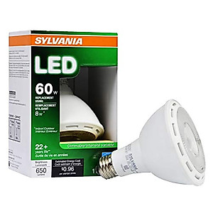 LEDVANCE Sylvania 79219 Dimmable 8W LED PAR30 Narrow Flood Bulb, White