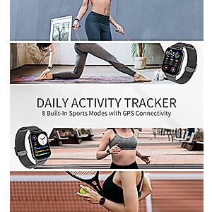 Lefitus Smart Watch with Call Receive/Dial for Android Phones and iPhone Compatible,Fitness Tracker 1.7" Full Touchscreen with Heart Rate Monitor Waterproof Smartwatch for Women Men