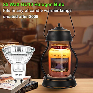 PaeorRorL Halogen Bulb 25 Watt GU10 120V NP5 Replacement Bulbs for Candle Warmer Lamps,Scent Wax Burner,Wax Warmer,Fragrance Melt,Warming Bulb MR16 JDR Dimmable,Warm White 2700K,Pack of 4