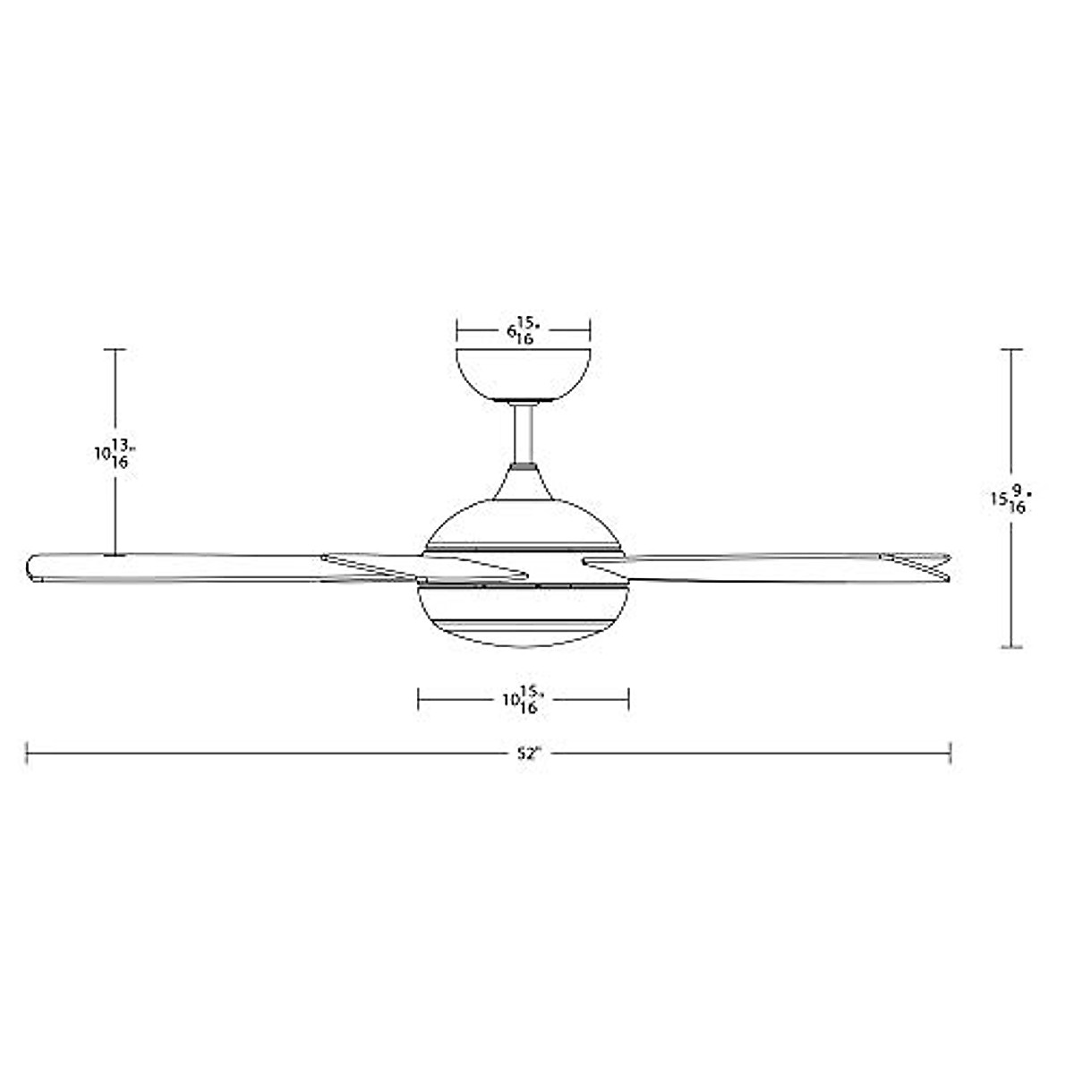 WAC Smart Fans Odyssey Indoor and Outdoor 5-Blade Ceiling Fan 54in Matte Black with 3000K LED Light Kit and Remote Control works with Alexa and iOS or Android App