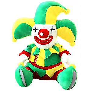 Toyvian Plush Clown Cute Stuffed Clown Doll Green Clown Sleep Pillow Plush Doll Fashion Doll Soft Clown Safe or Desk Decor Household Decoration Plush Clown 11 inches