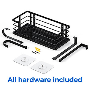 TJ.MOREE Over The Door/Wall Mount Ironing Board Hanger, Laundry Room Iron and Ironing Board Caddy Storage for Water Mister, Fabric Sprays, Laundry Detergent