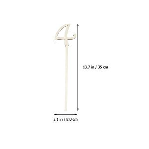 DOITOOL 10Pcs Wood Table Numbers for Wedding Reception 1-10 Wedding Table Seat Number with Holder Base 13.7 inch Tall Wooden Table Numbers for Wedding Party Event Catering