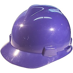 MSA V Cap Style Hard Hats w/FasTrac III Suspensions and Handy Tote Bag - Purple