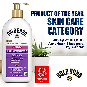 Gold Bond Age Renew Crepe Corrector Body Lotion, Replenishing & Smoothing Formula, 14 oz.