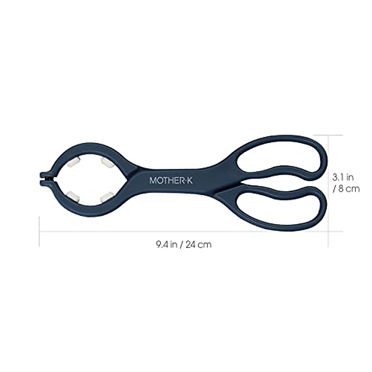 MOTHER-K Baby Bottle Tongs, Non-Slip Grip for Holding Baby Items hygienically Without Touching (Navy)