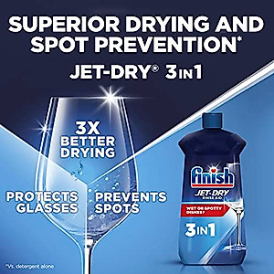 Finish Jet-Dry Rinse Aid, Dishwasher Rinse Agent & Drying Agent, 8.45 Fl Oz (Packaging May Vary)