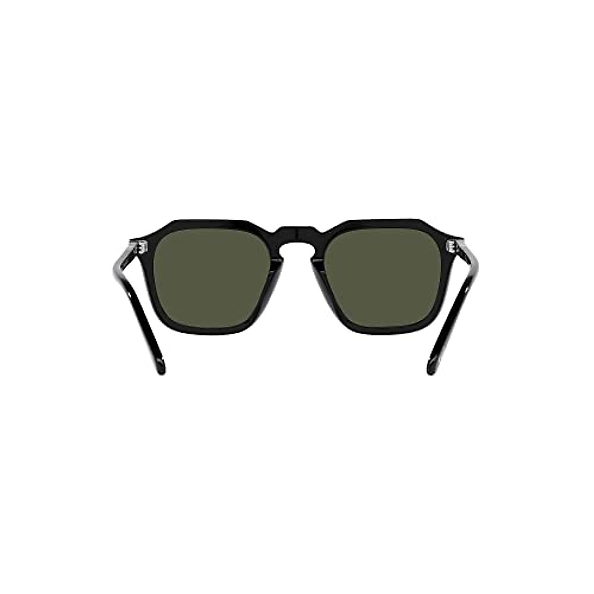 Persol PO3292S Square Sunglasses, Black/Green, 50 mm