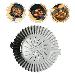Angoily Fryer Silicone Bakeware Air Fryer Toaster Oven Air Fryer Silicone Pot Silicone Mat for Air Fryer Air Fryer Parchment Paper Baking Tool Air Fryer Silicone Mat Kitchen Air Fryer Pad