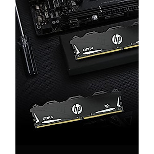 HP V6 RAM 16GB Kit (8GBx2) DDR4 3600MHz CL16 1.35V Desktop Computer Gaming Memory, Black - 7TE46AA#ABC
