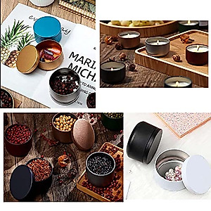 20 Pack 50ml Round White Metal Aluminum Cans Tin Empty Candle Tins Storage Container for DIY Candles Cosmetic Crafts Spice Tea Gift
