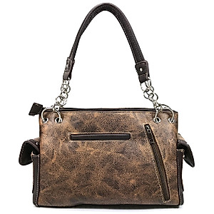 Zelris Western Silver Rhinestone Cross Women Conceal Carry Handbag Wallet Set (Turquoise)