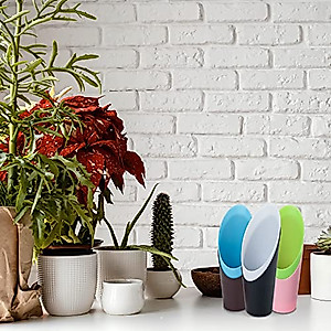 ORNOOU 10 Pieces Bonsai Soil Scoop Plastic Succulent Soil Scoop Indoor Plants Little Small Potting Shovel Bucket Shovel for Garden Planting,Random