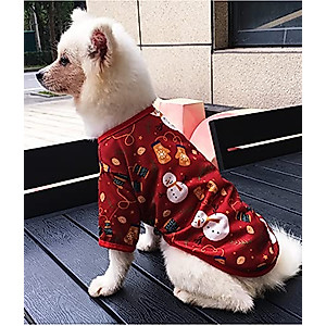 Pincuttee 1PC Christmas T Shirt for Dog/Cat, Puppy Shirts Pet T-Shirt for Small/Medium Dogs Christmas Cosplay Pet Apparel(Snowman,XS)
