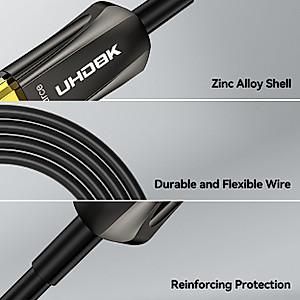 DGHUMEN HDMI 2.1 Fiber Optic Cable 6Ft, 8K HDMI Fiber Optic Cable, Supports 8K@60Hz 4K@120Hz Ultra High Speed 48Gbps HDR, eARC, Compatible with PS5, Xbox, UHD TV