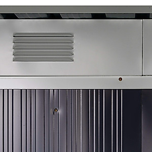 Outsunny 7' x 4' Metal Outdoor Storage Shed, Garden Tool Storage House Organizer with Sliding Doors, Lock and 2 Vents, for Backyard Patio Lawn, Gray