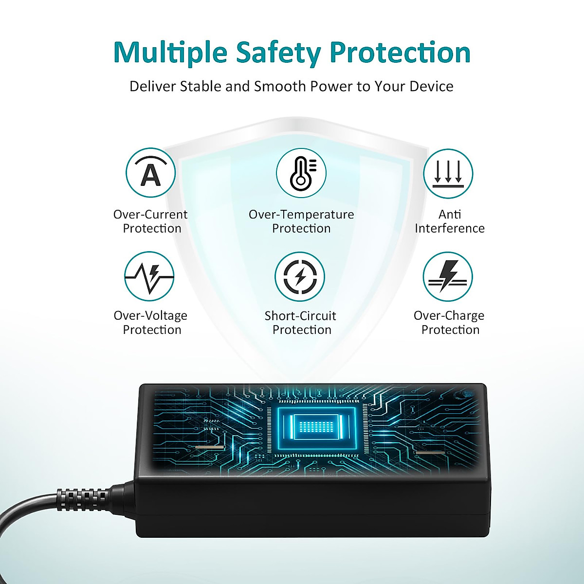Basicvolt AC 100-240V to DC 12V 10A 8A 5A 3A 2A 1A Power Supply Adapter 12Volt 10Amp Barrel Connector Adaptor with 5.5mm 2.1mm Output Jack for LED Strip Light Tape 3D Printer