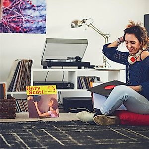 Now Playing Vinyl Record Stand | Vinyl Record Holder Display | Wood Records Storage Stands for Albums | Now Spinning Vinyl Accessories Rack